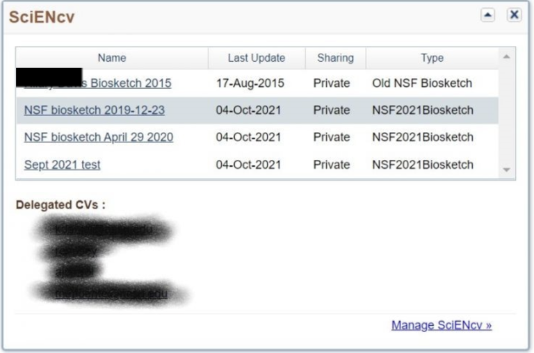 SciENcv Guidance | University of Denver